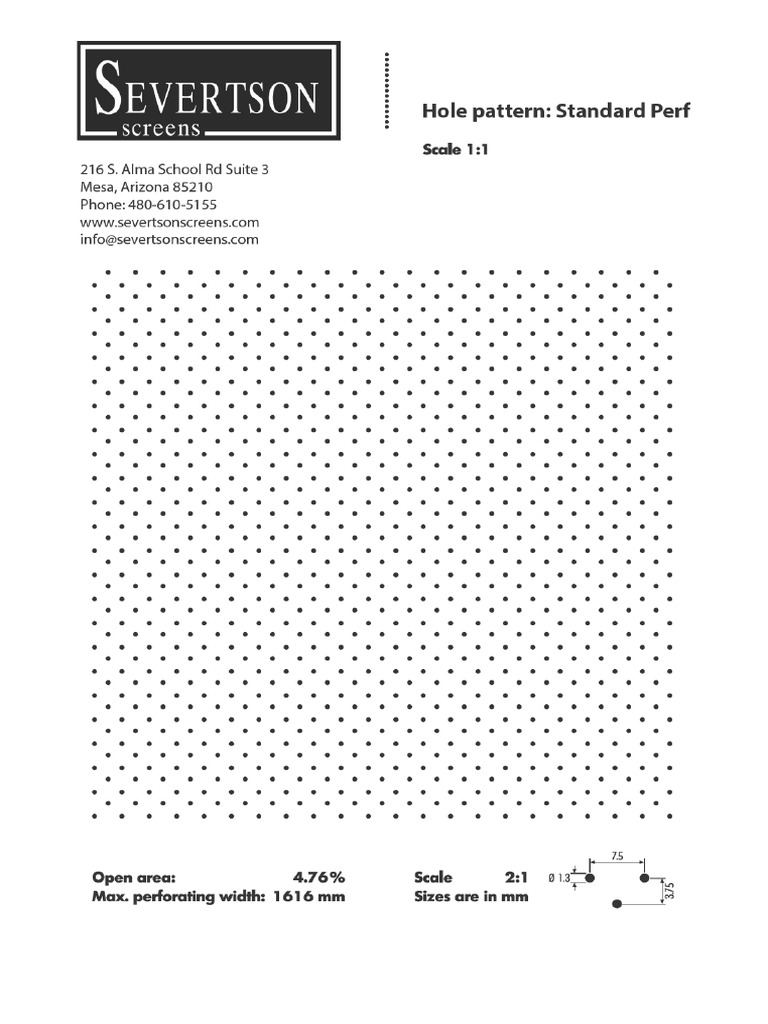 Especificaciones Perforacion Estandar Severtson | PDF