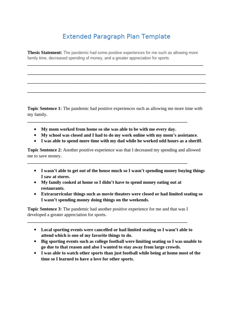 Christopher Gallion Extended Paragraph Plan - Heading | PDF