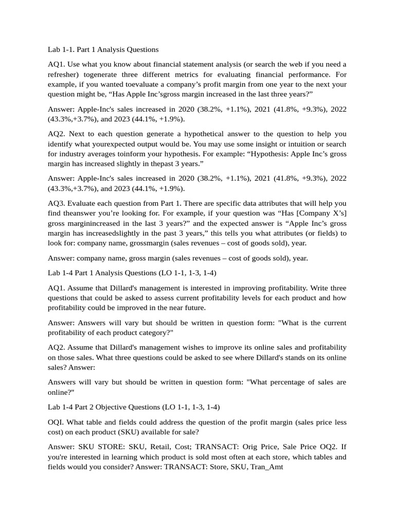 Lab-1 | PDF | Apple Inc. | Gross Margin