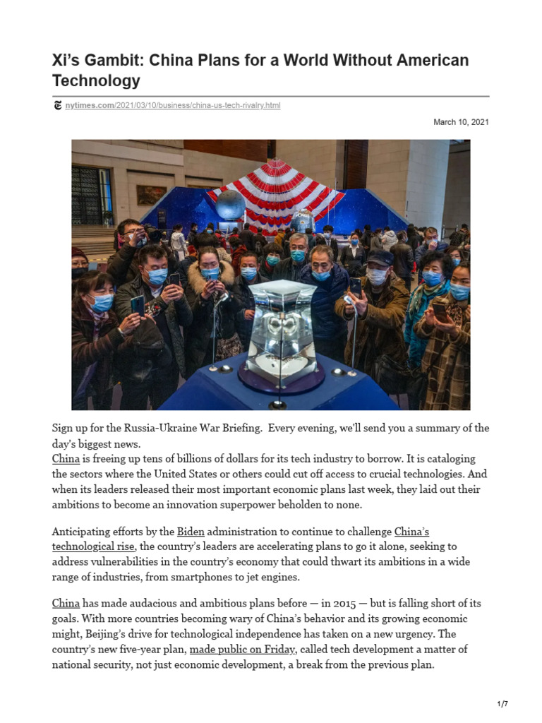 (Mozur - Myers2021) Xi's Gambit-3 | PDF | China | World Politics