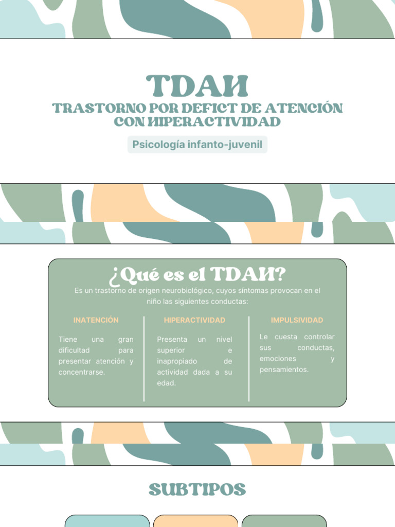 TDAH: Síntomas y Tratamientos Efectivos | PDF | Desorden hiperactivo y ...
