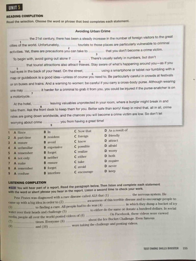 Summit 1 (3rd Edition) - Tests - Unit 5 | PDF