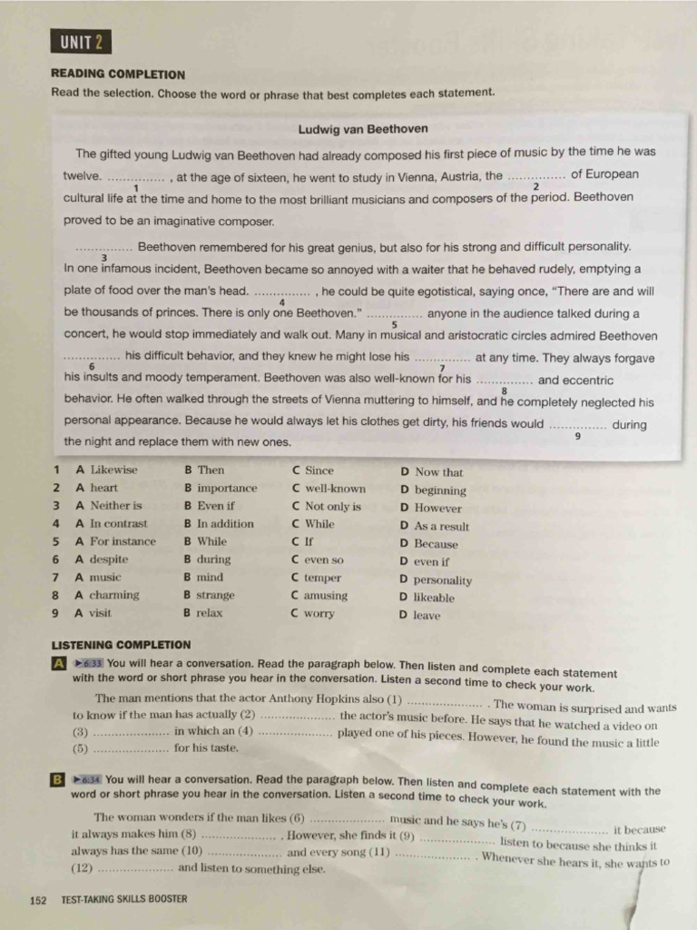 Summit 1 (3rd Edition) - Tests - Unit 2 | PDF