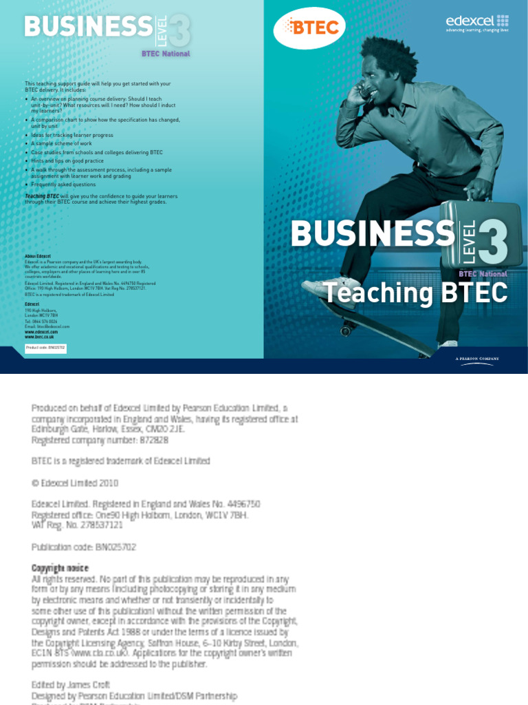 BTEC L3 Business Teaching BTEC | PDF | Learning | Diploma