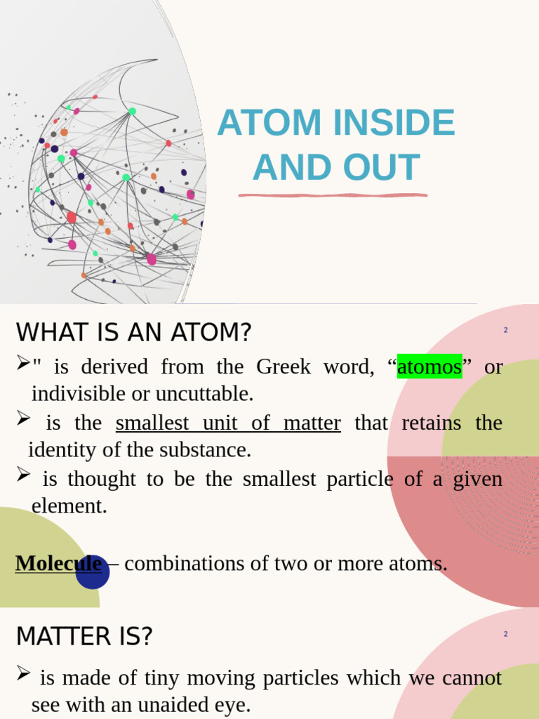 ATOM INSIDE OUT- Lesson 1 to 3 | PDF | Atoms | Ion