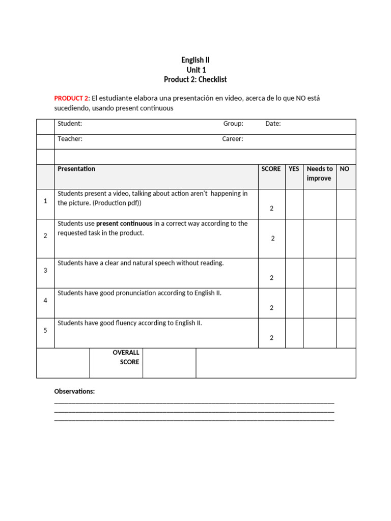 Checklist C2 | PDF
