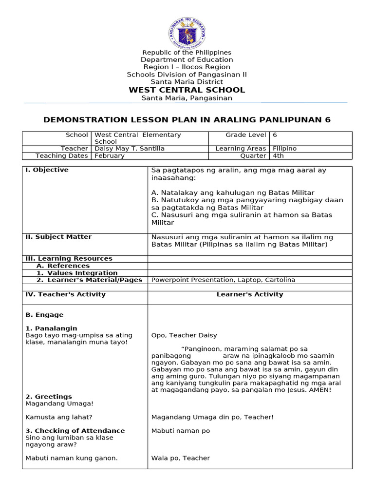 Dlp-In-Aral Pan 6 | PDF