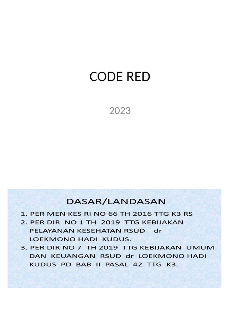 Code Red | PDF