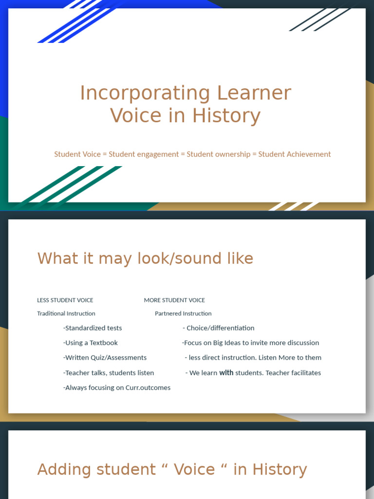 Incorporating Learner Voice in History | PDF