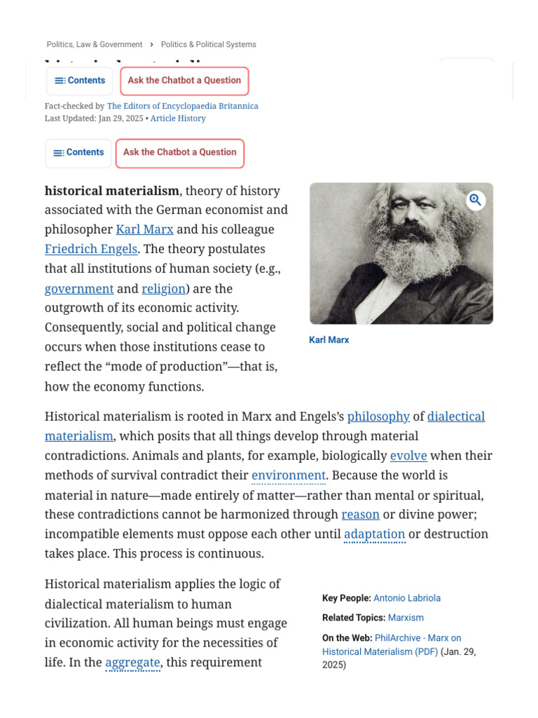 Historical Materialism - Definition, Marx, Examples, Dialectical Materialism, & Facts ...
