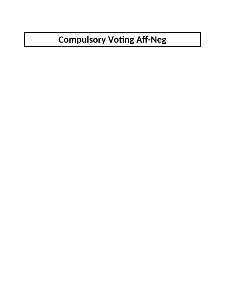 LD 20 21 Compulsory Voting | PDF | Voter Turnout | Elections