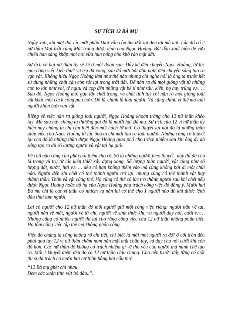 MỘT SỐ THẦN THOẠI NGOÀI SGK | PDF