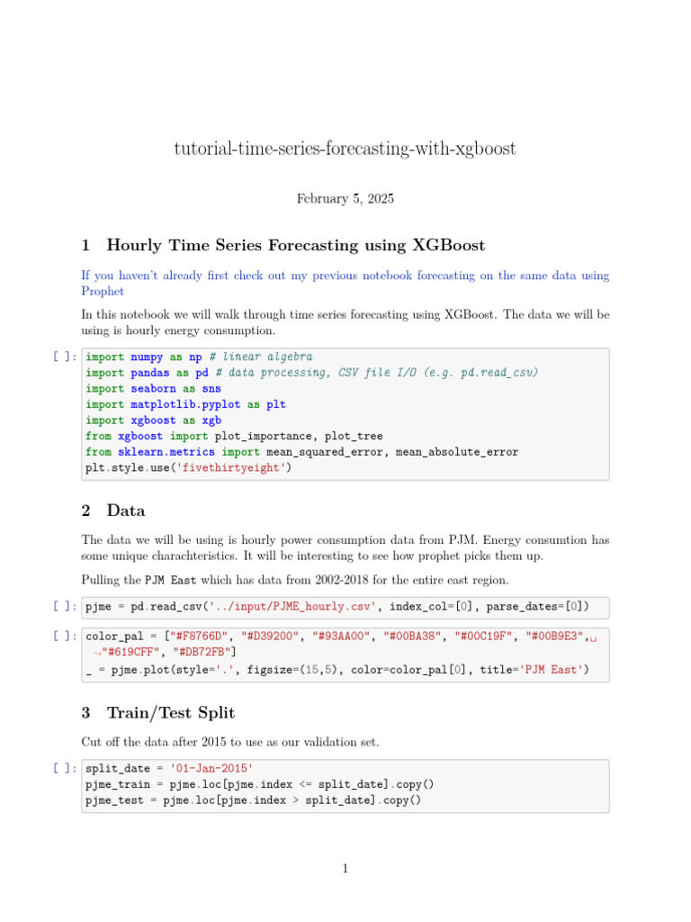 Tutorial Time Series Forecasting With Xgboost | PDF | Applied Mathematics | Statistical Analysis
