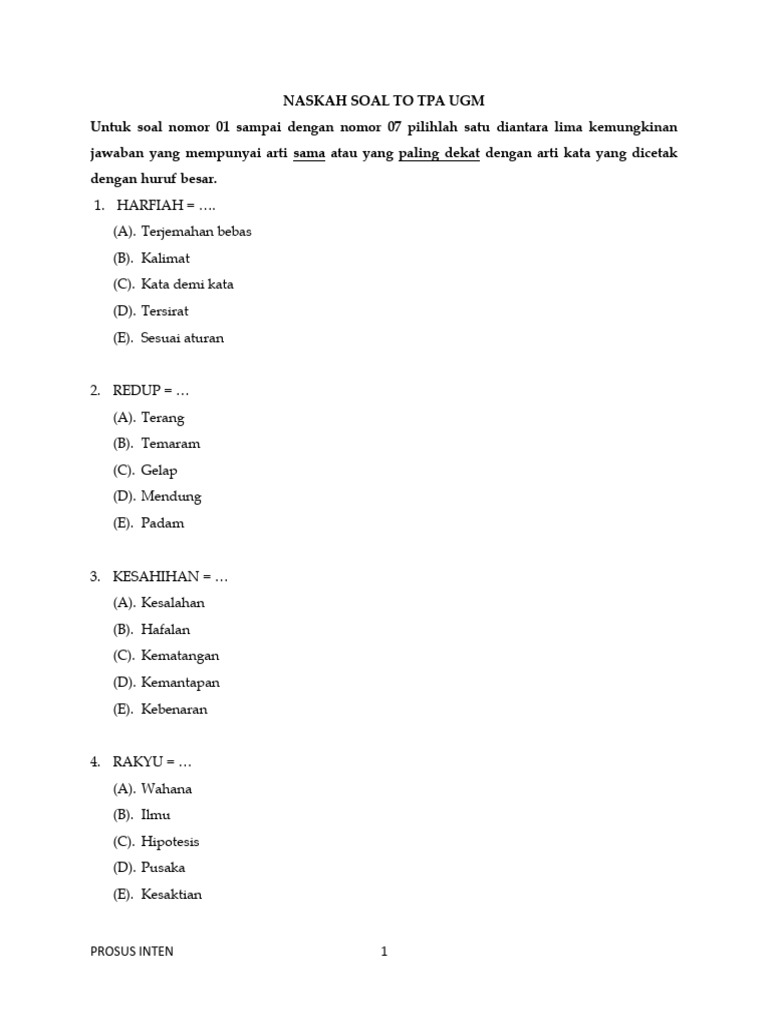 Prosus Inten 1 | PDF