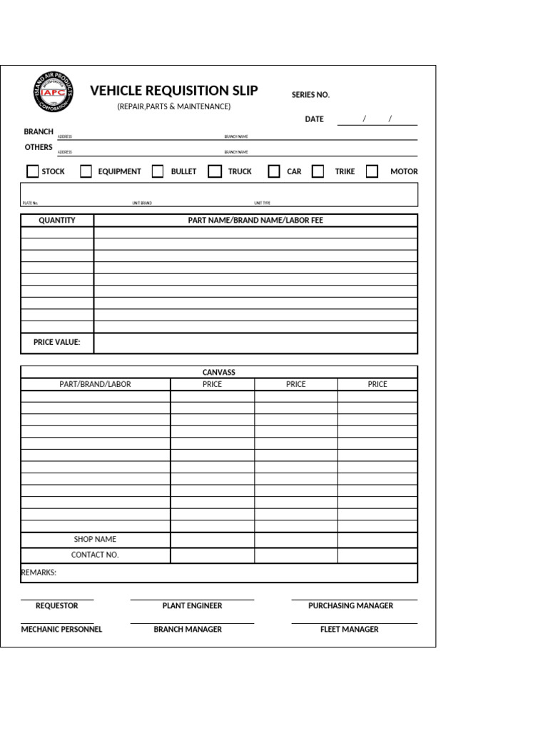 Vechile Requisition New | PDF