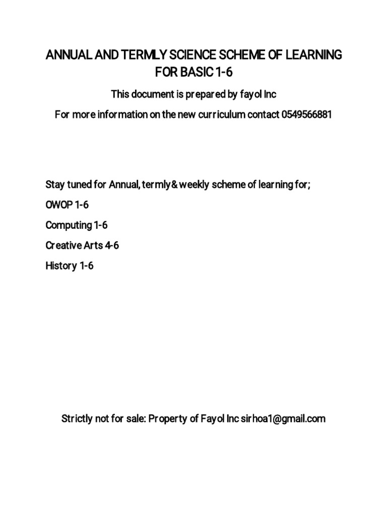 Science ASOL for Basic 1-6-1 | PDF