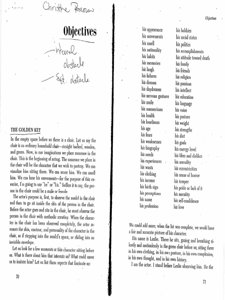 Objectives - A Sense of Direction by William Ball-1 | PDF