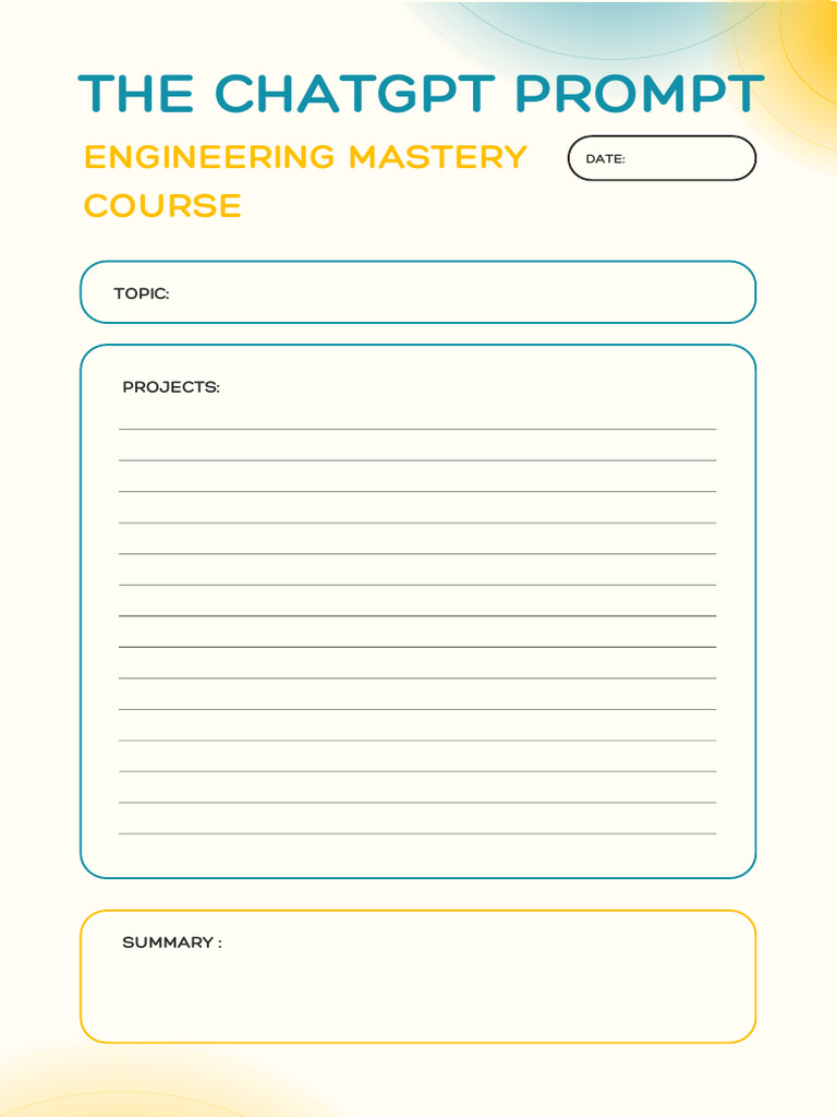 My Prompt Engineering Learning Journal | PDF