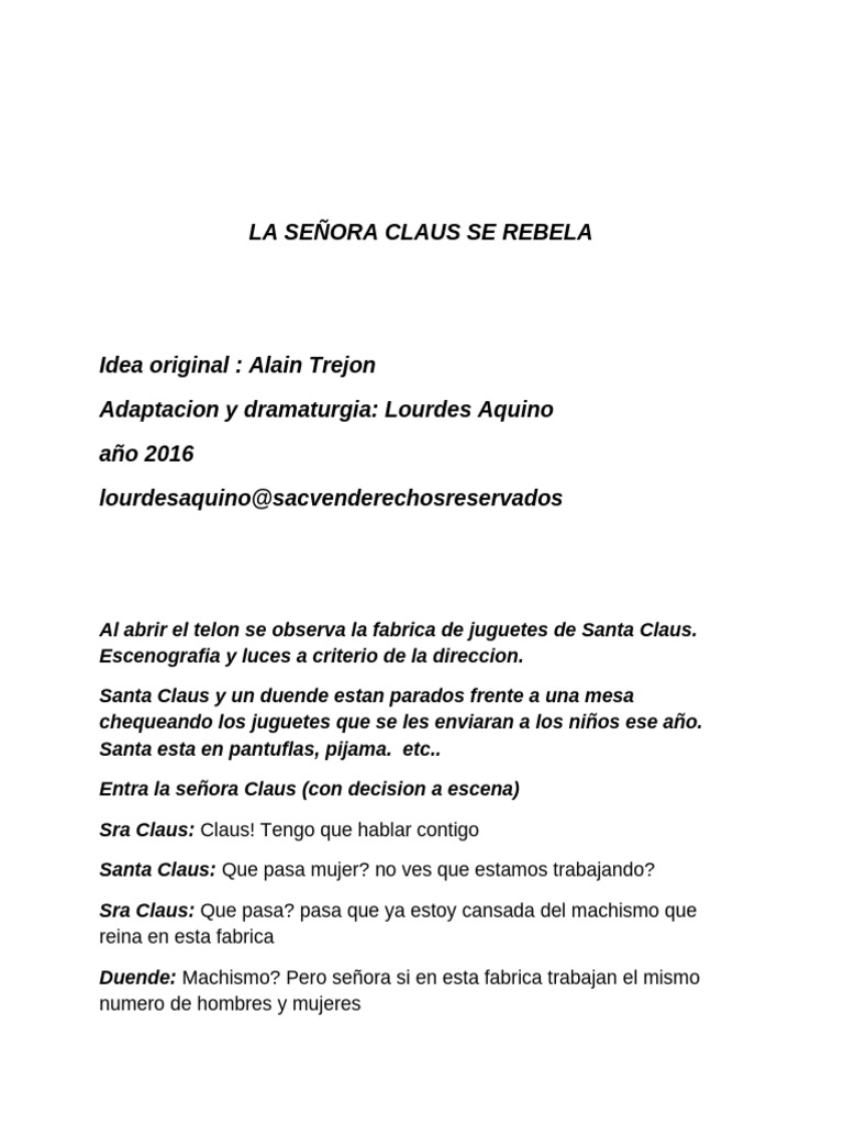 La Sra Claus Se Rebela | PDF | Papá Noel