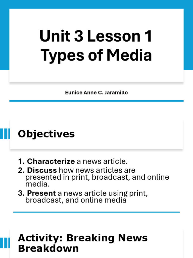 Unit-3-Types-of-Media-Autosaved | PDF | News | Mass Media