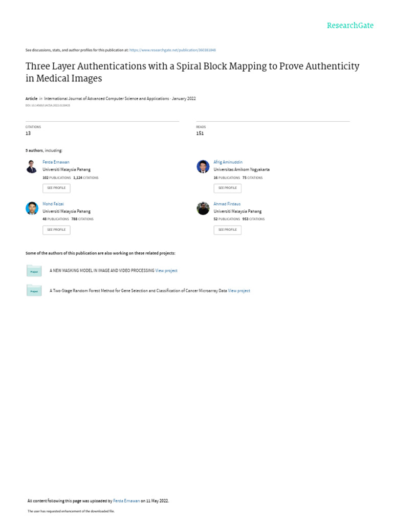 Paper 25-Three Layer Authentications With A Spiral Block Mapping | PDF ...