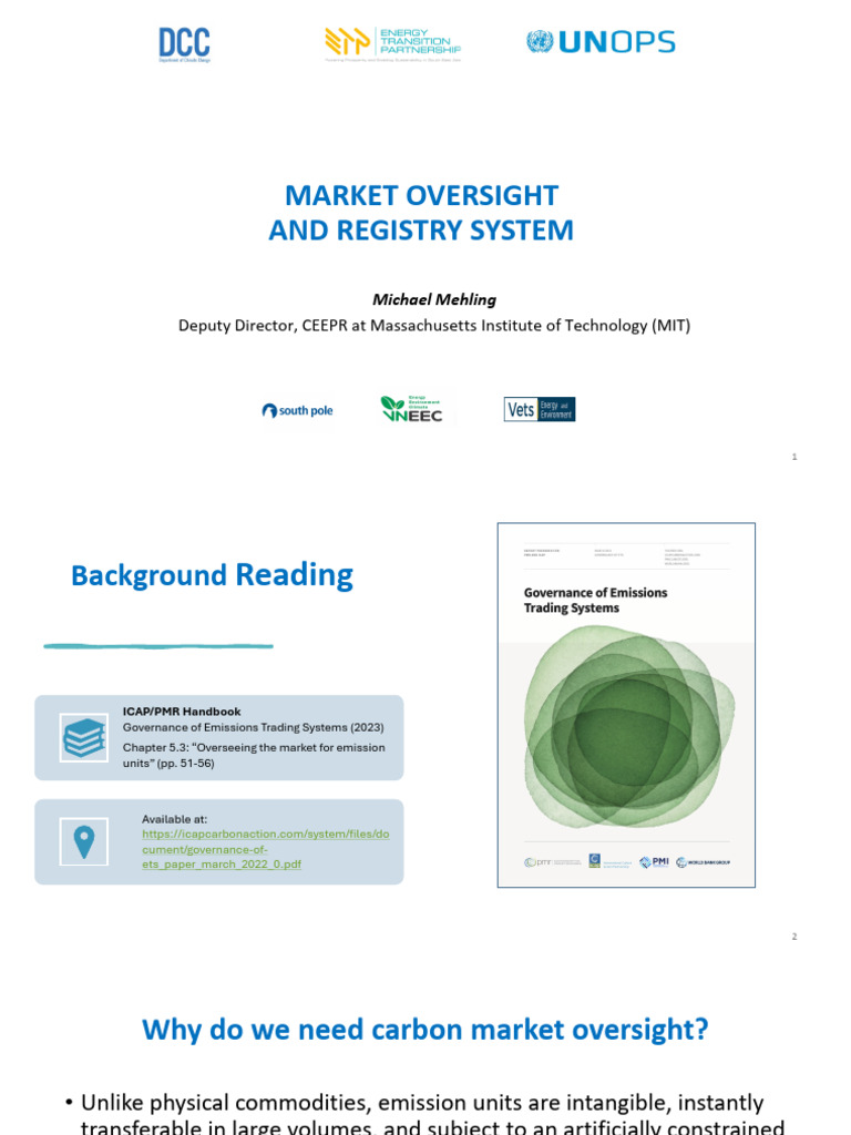 Market Oversight and Registry System in An ETS - EN | PDF | Derivative ...