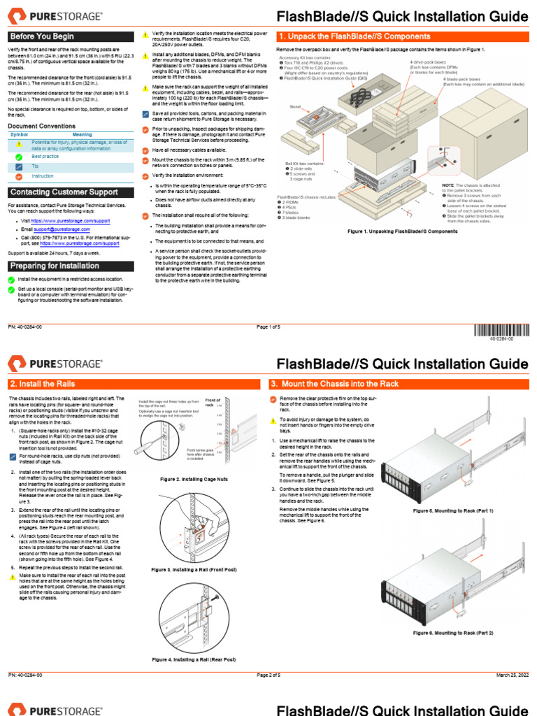 FlashBlade//S Installation Guide | PDF | Manufactured Goods | Equipment