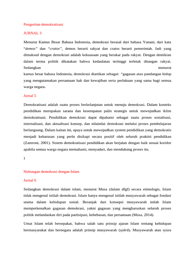 Pengertian dan Proses Demokratisasi | PDF