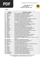 2025 Spelling Bee Study Word List | PDF