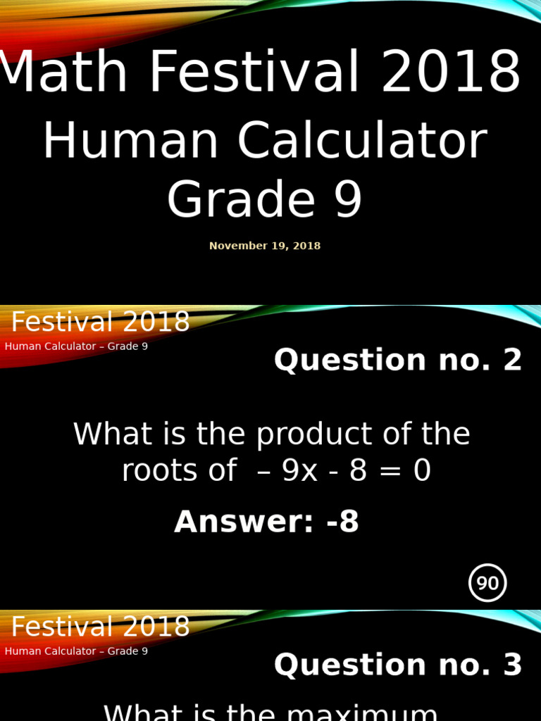 Human Calculator For Practice 1 | PDF | Function (Mathematics) | Algebra