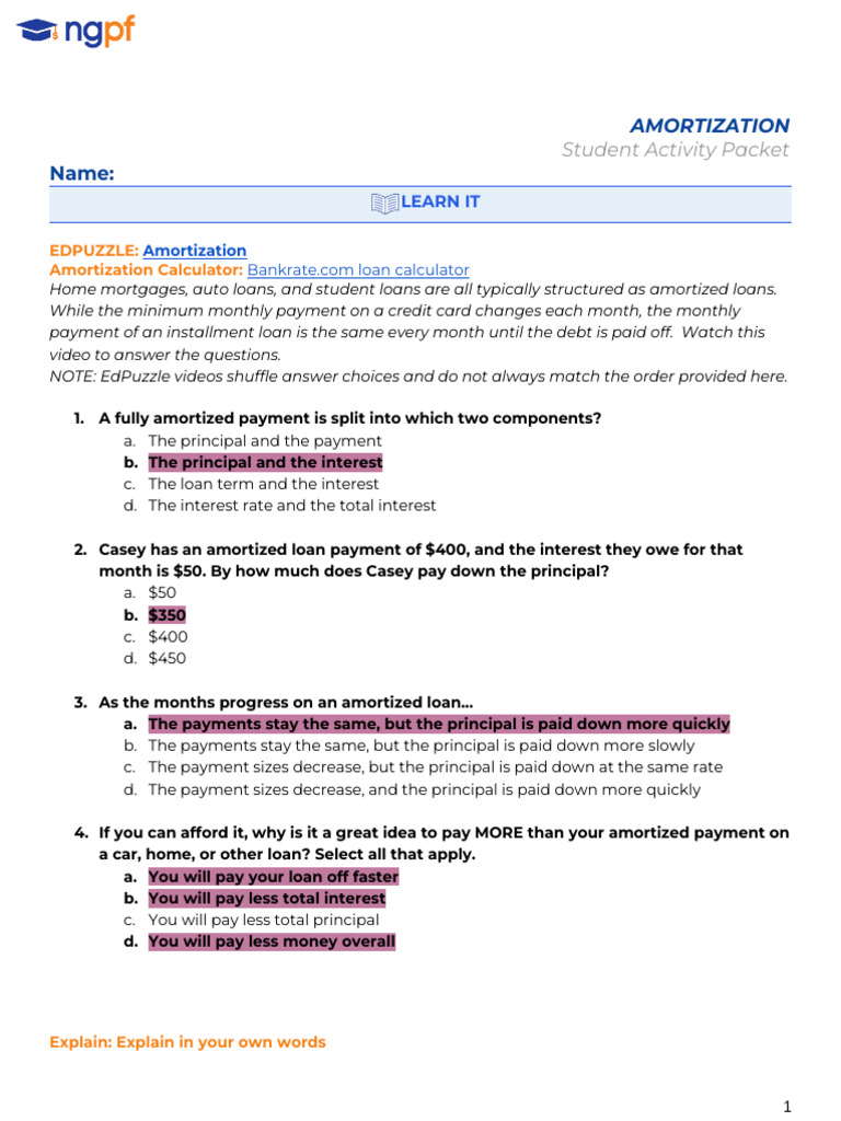 Understanding Amortization Basics | PDF | Debt | Loans