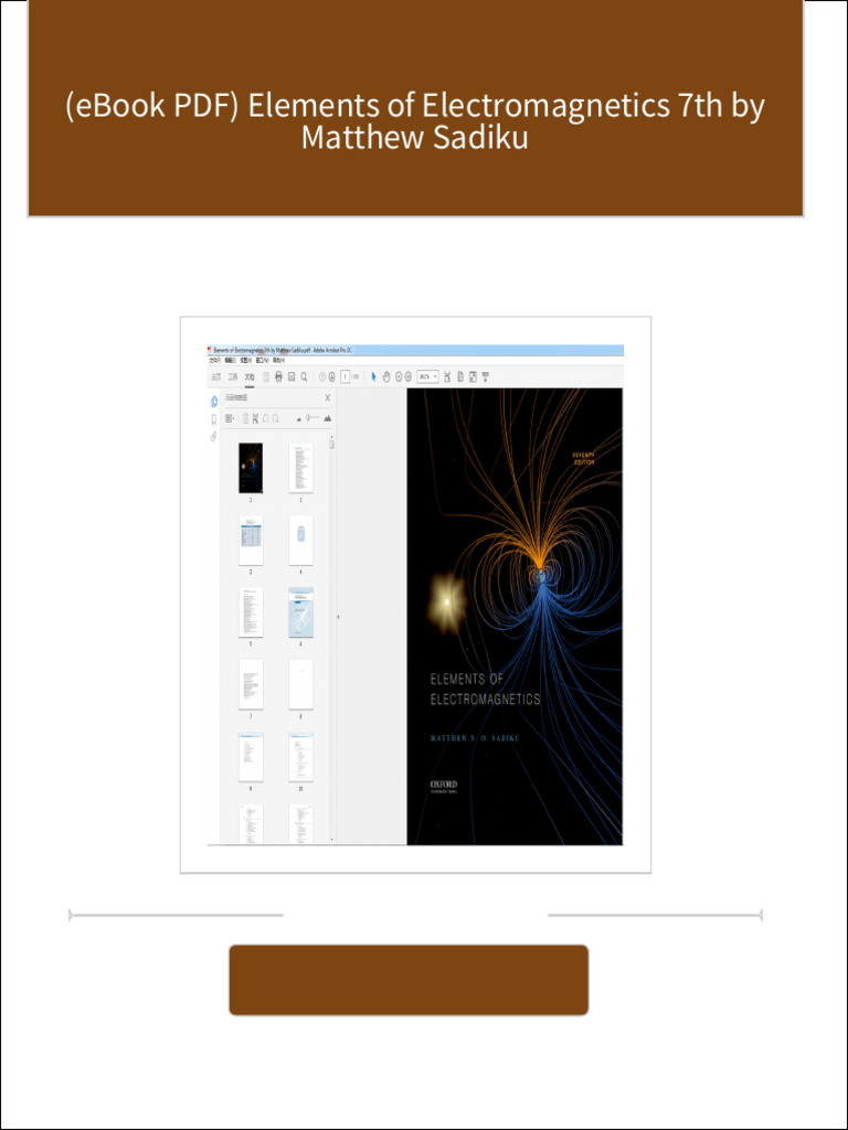 Instant Download (eBook PDF) Elements of Electromagnetics 7th by ... Instant Download (eBook PDF) Elements of Electromagnetics 7th by ...