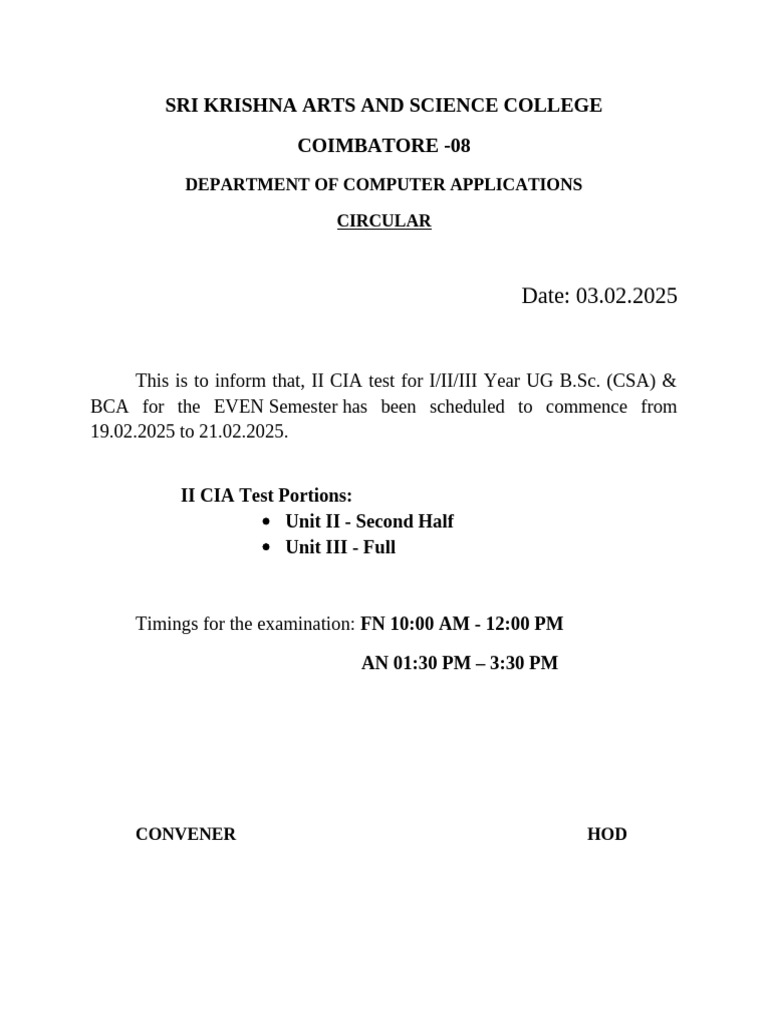 Circular II CIA | PDF