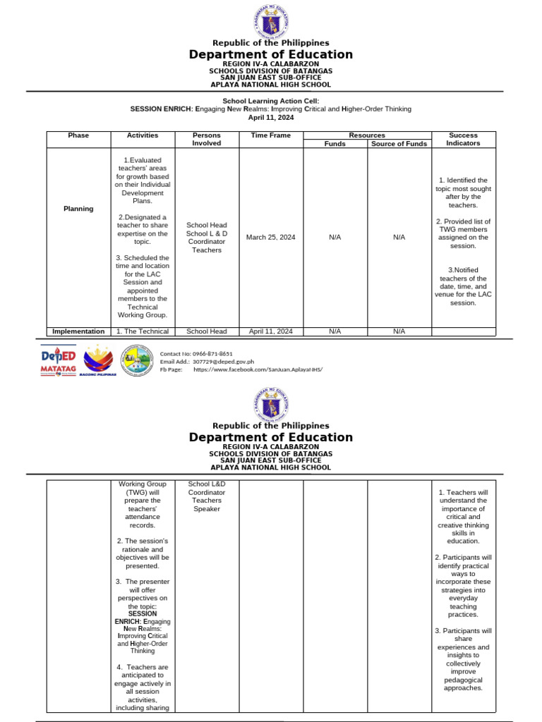 Session ERICH-SLAC 6-Training Proposal | PDF | Intelligence | Human Communication
