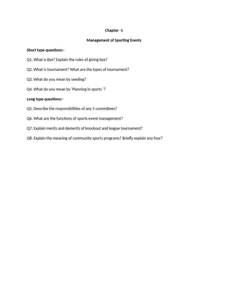 Chapter - 1 Important Questions | PDF