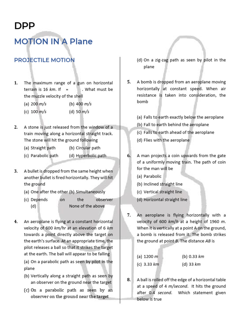 Projectile Motion in Horizontal Flight | PDF | Projectiles | Acceleration