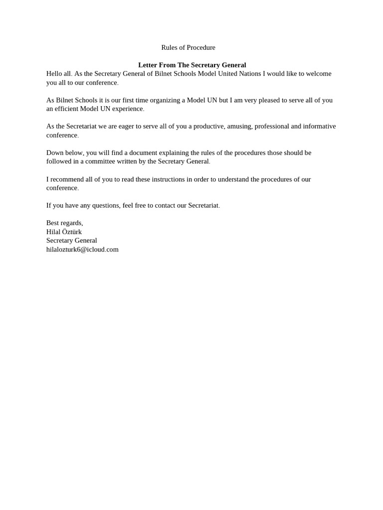 Rules of Procedure | PDF | Committee | Agenda (Meeting)