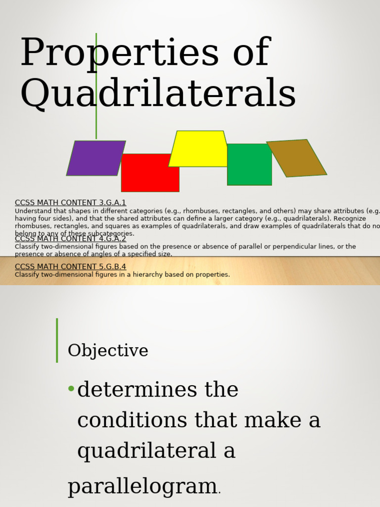 Properties of Quadrilateral | PDF | Rectangle | Classical Geometry