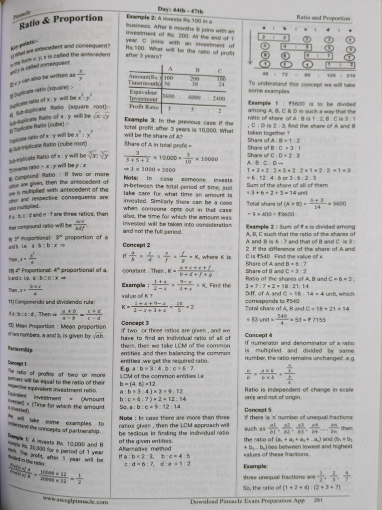 Ratio & proportion | PDF | Division (Mathematics) | Mathematics