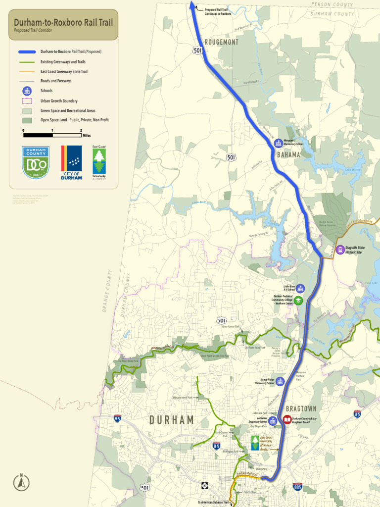 Durham County Trails and Parks Map | PDF | Hiking | Urban Planning