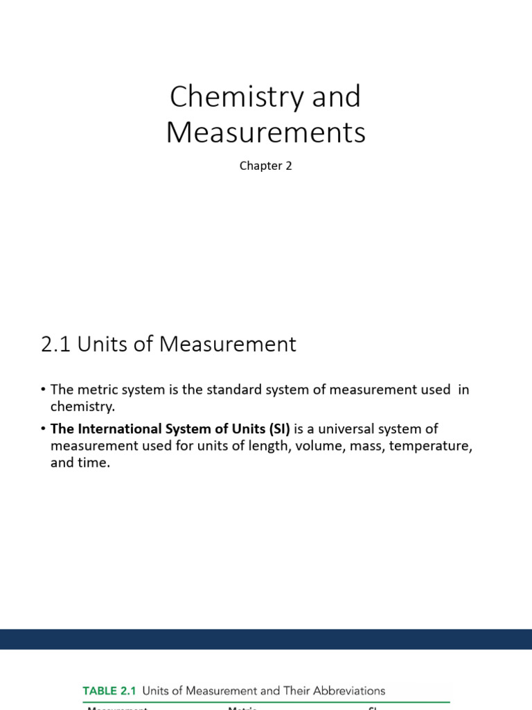 chemistry and measurement | PDF | Significant Figures | Kilogram