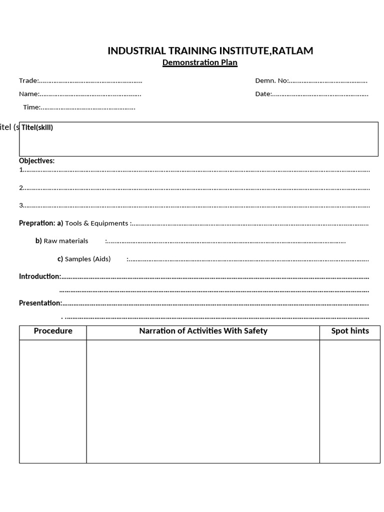 Demonstration Plan | PDF