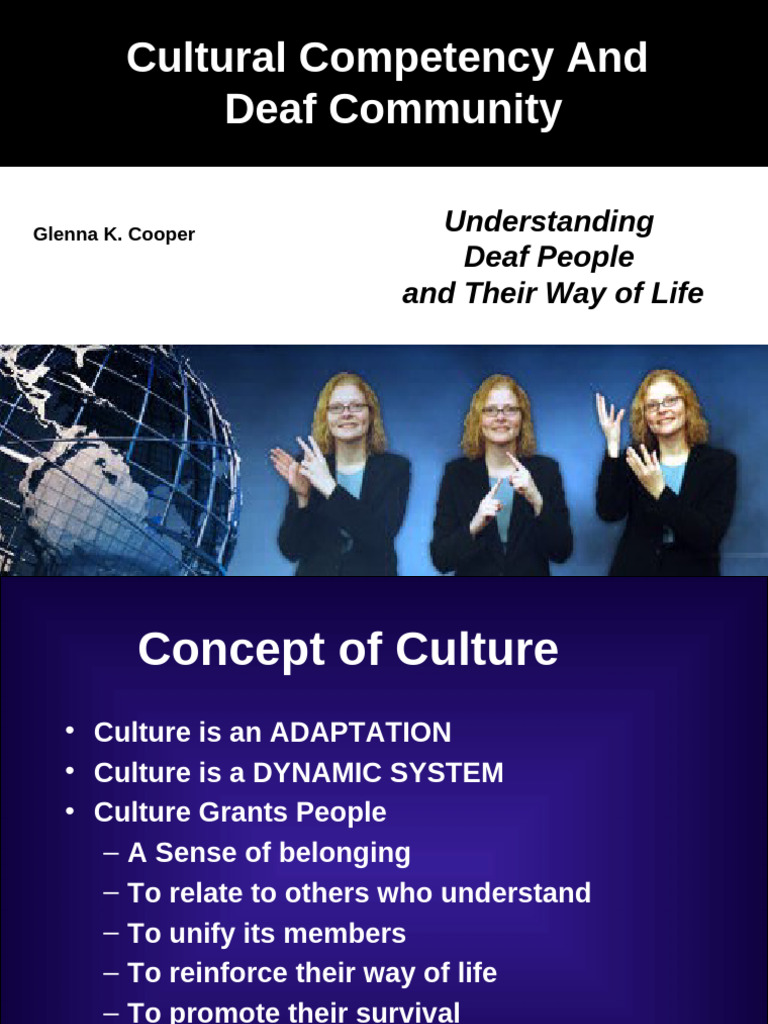 Understanding Deaf Culture and Community | PDF | Deafness | Concept