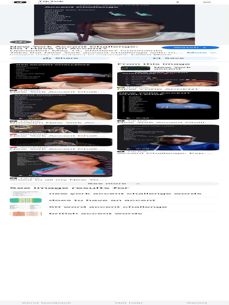 Accent Challenge Bronx Word Challenge - Google Search | PDF