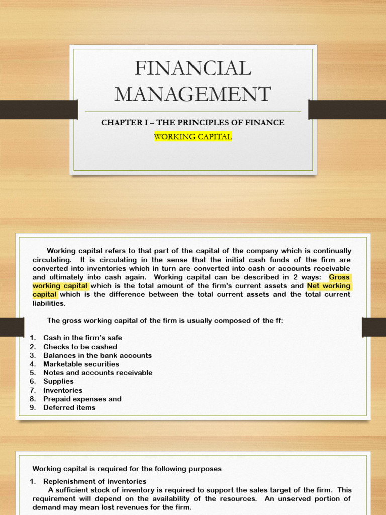 Chapter 1 The Principles of Finance Part 4 | PDF | Finance & Money ...