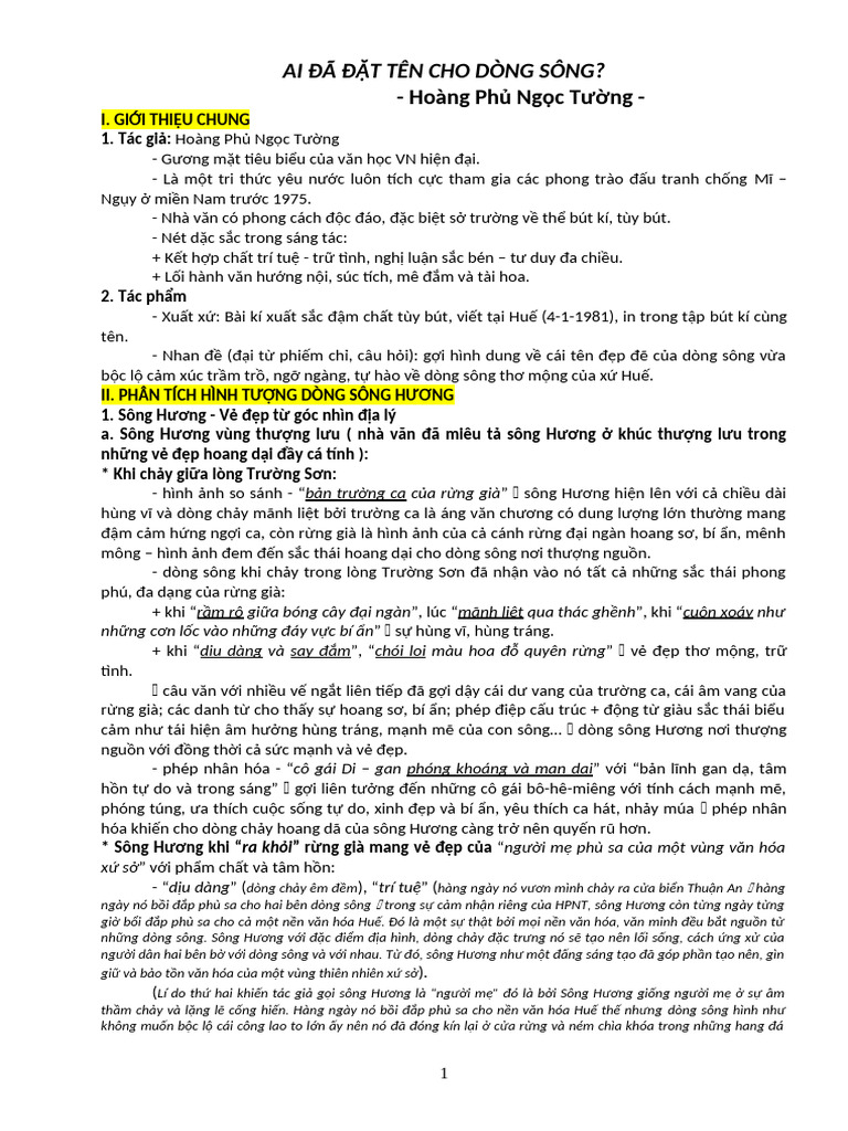 AI ĐÃ ĐẶT TÊN CHO DÒNG SÔNG-1981 | PDF