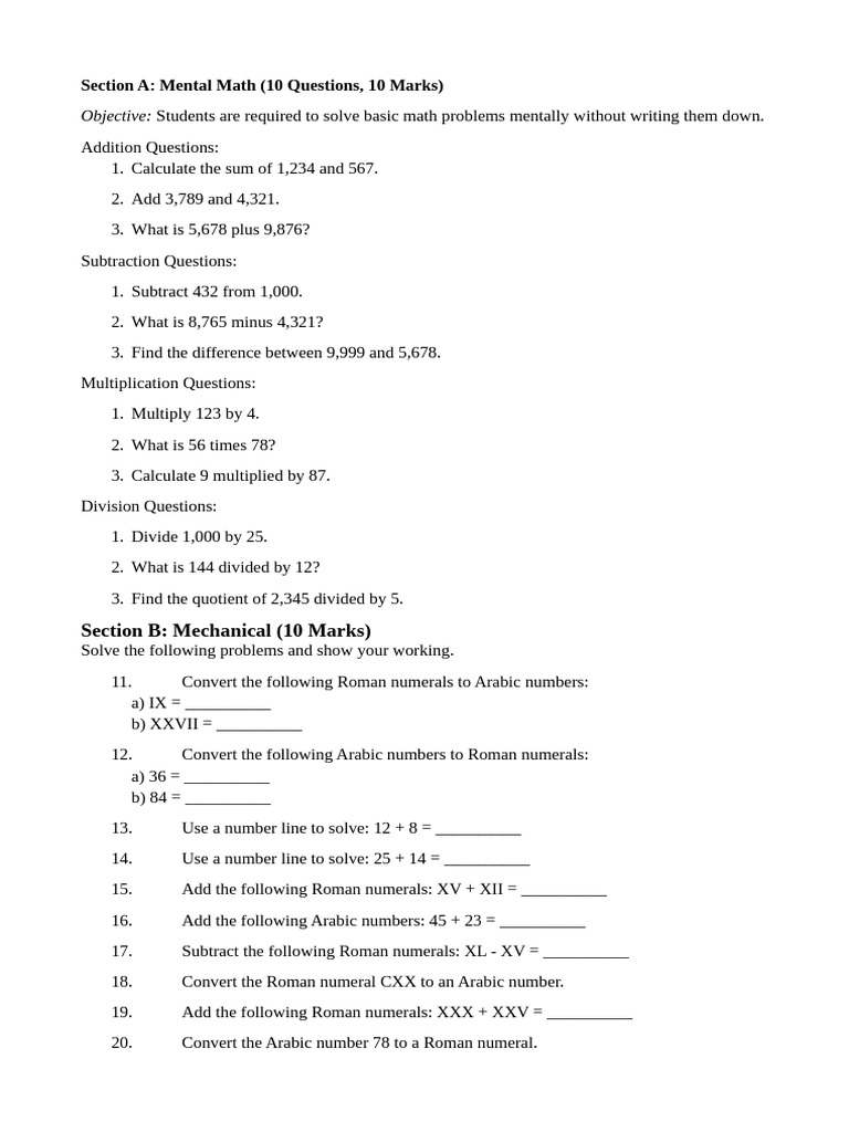 Grade 5 Mathematics Week 4 Term 1 Assessment | PDF | Multiplication ...