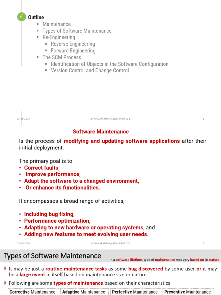 Unit-III-Software Maitainance and Confuguration | PDF | Version Control ...