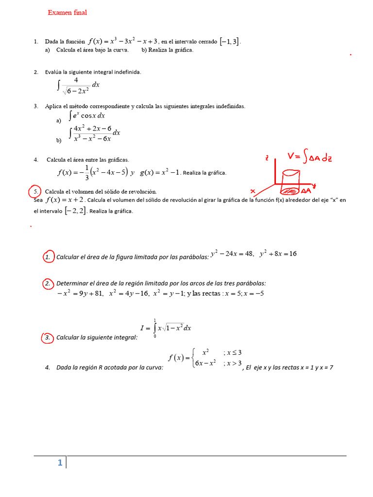 Cálculo de Áreas e Integrales Indefinidas | PDF | Integral | Geometría