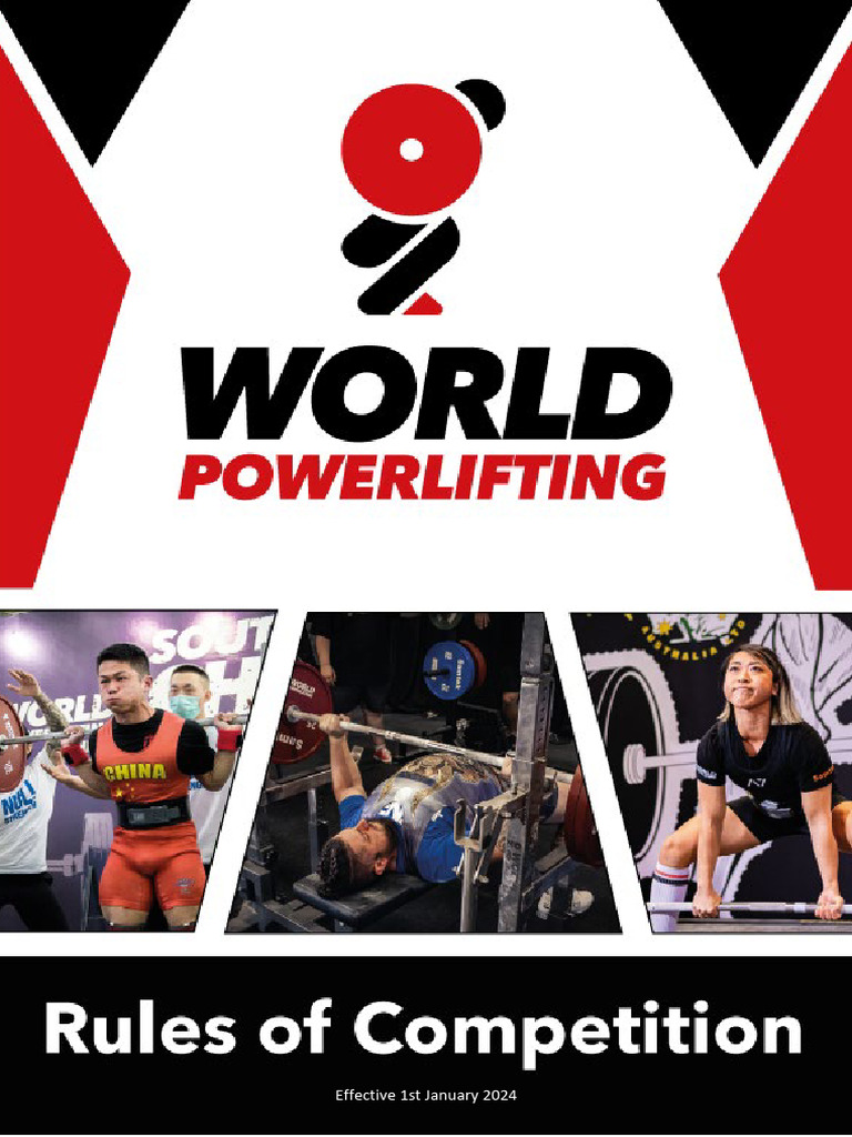 World Powerlifting Rules of Competition 2024 | PDF | Physical Fitness | Strength Training